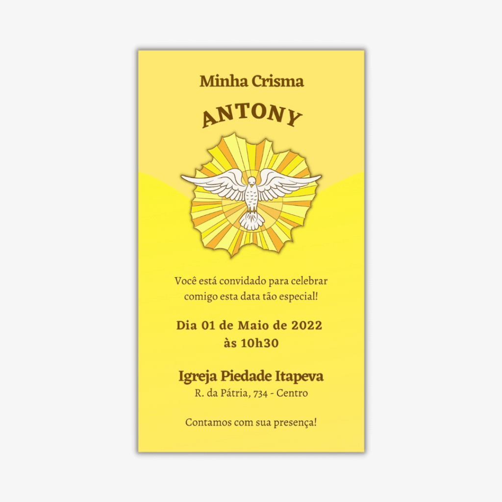 Convite Crisma - Interativa Mundo Digital