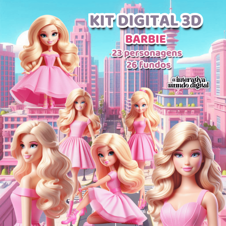 Kit Digital Barbie - Interativa Mundo Digital