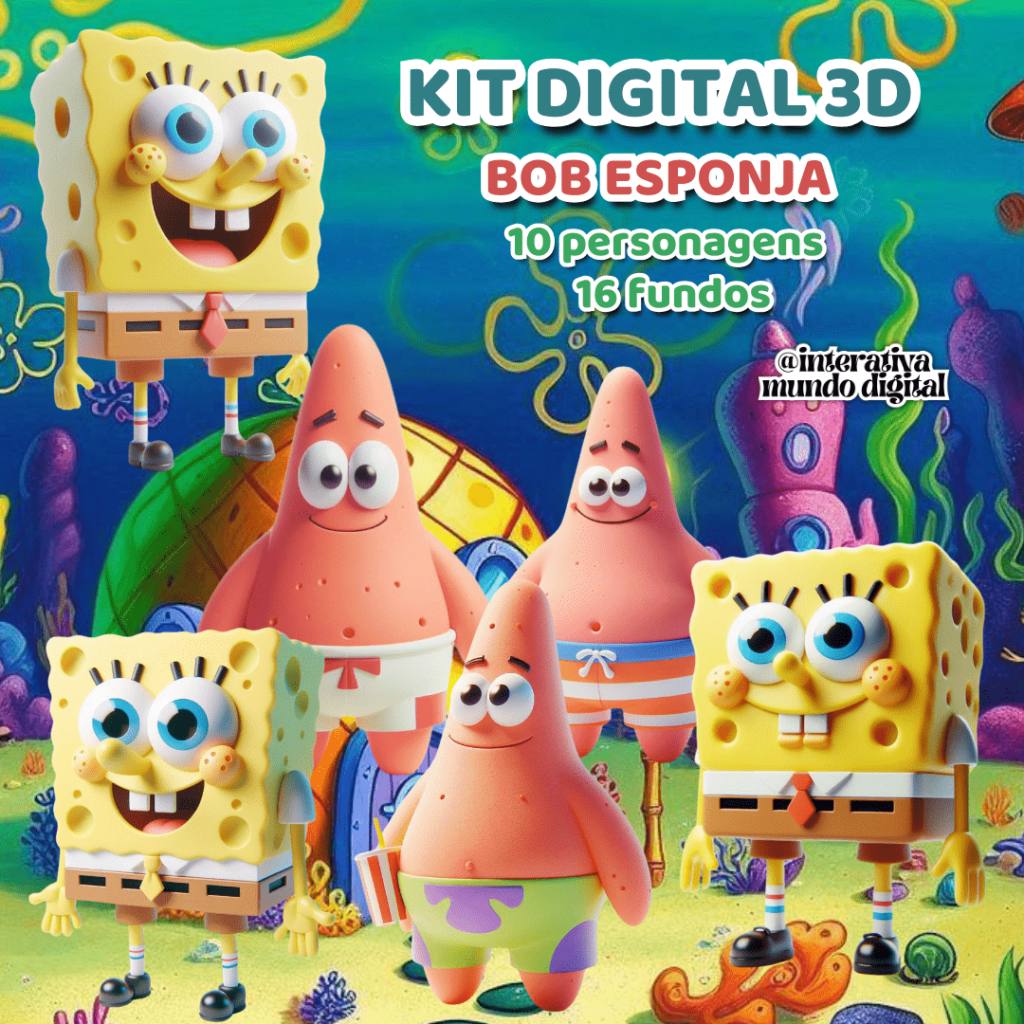 Kit Digital Bob Esponja - Interativa Mundo Digital