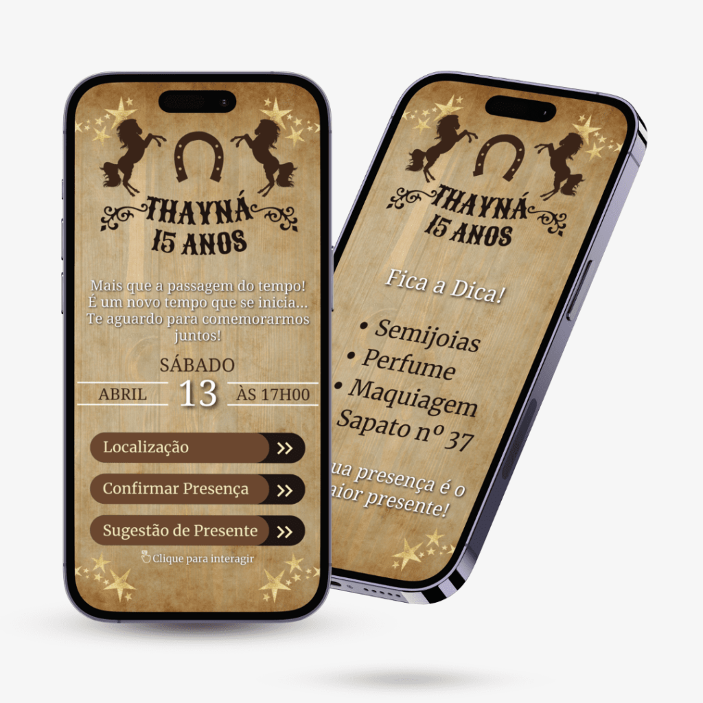 Convite Country 15 Anos - Interativa Mundo Digital