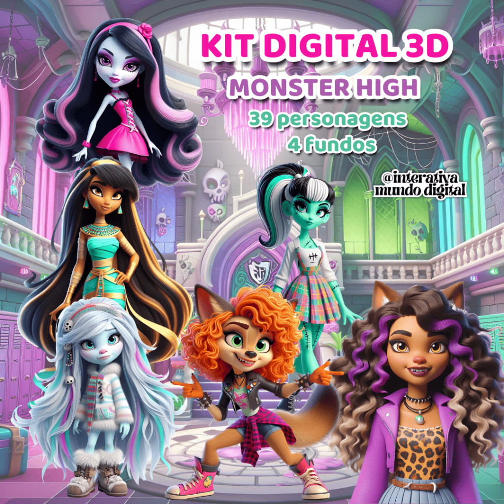 Kit Digital Monster High - Interativa Mundo Digital