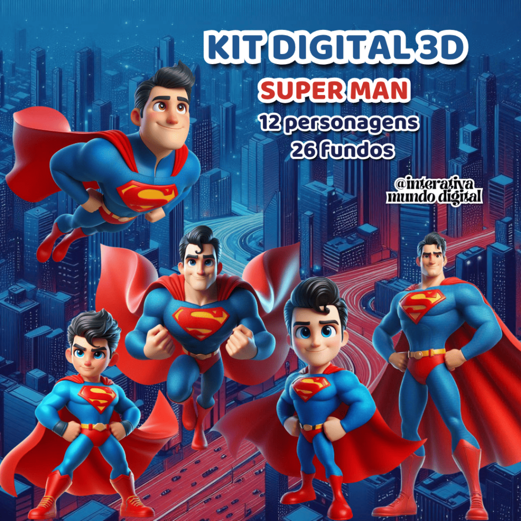 Kit Digital Super Man - Interativa Mundo Digital