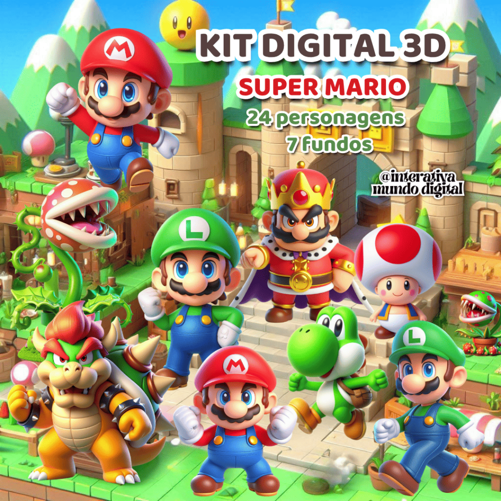 Kit Digital Super Mario - Interativa Mundo Digital